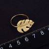 Statement Monstera Leaf Ring - Dewdrops & Vines