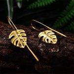 STATEMENT MONSTERA LEAF GOLD SET - Dewdrops & Vines