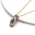 Evil Eye Slipper Necklace - Dewdrops & Vines