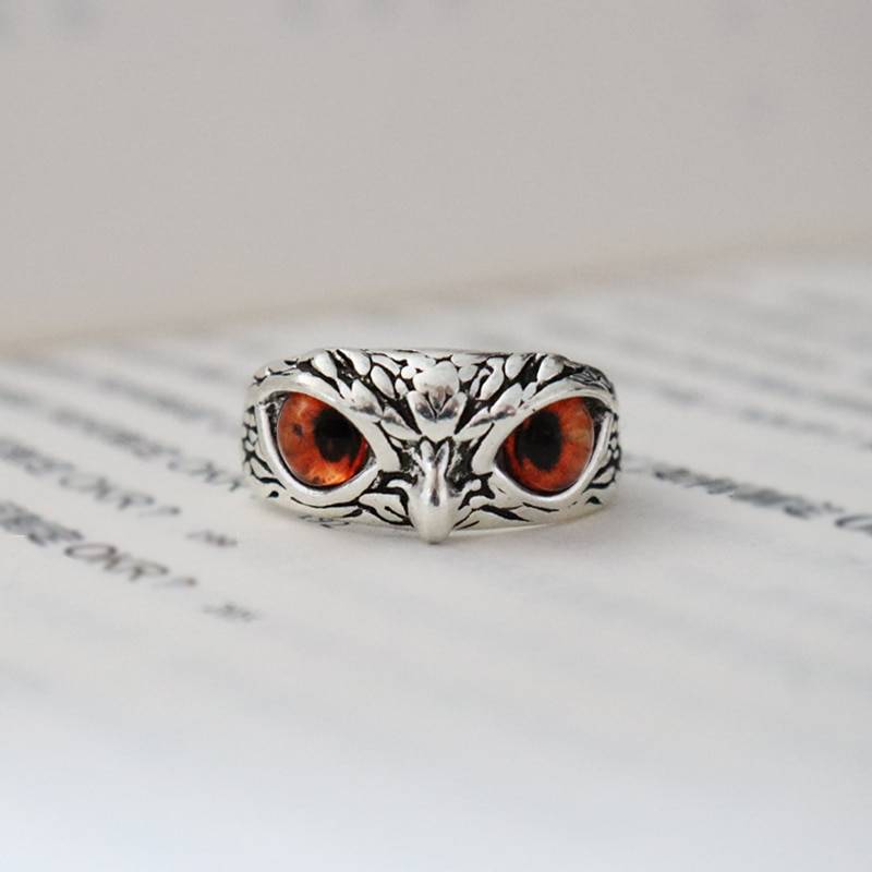 Charming Vintage Owl Ring - Dewdrops & Vines
